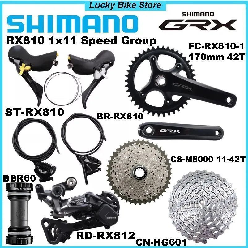 Shimano GRX RX810, комплект для шоссейного велосипеда 1x11 скоростей ...