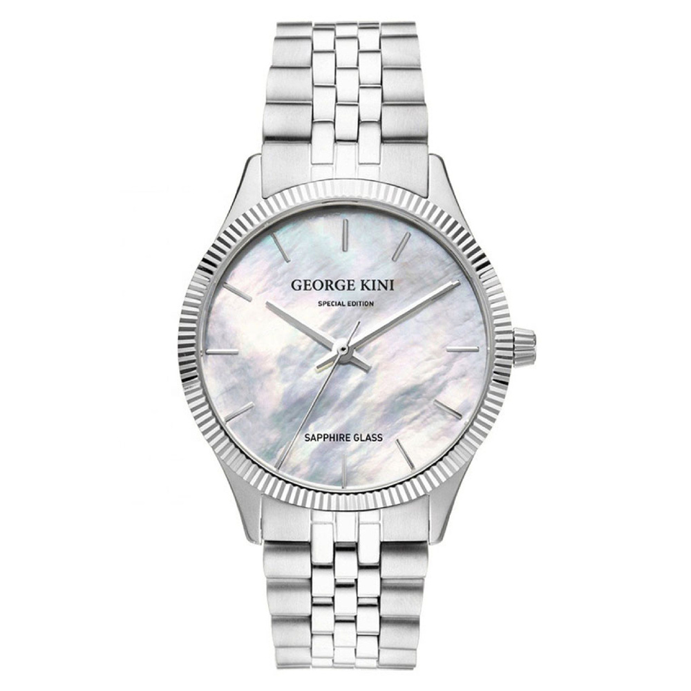 GEORGE KINI GK.SPI0012 женские кварцевые наручные часы с сапфировым стеклом и перламутровым ...