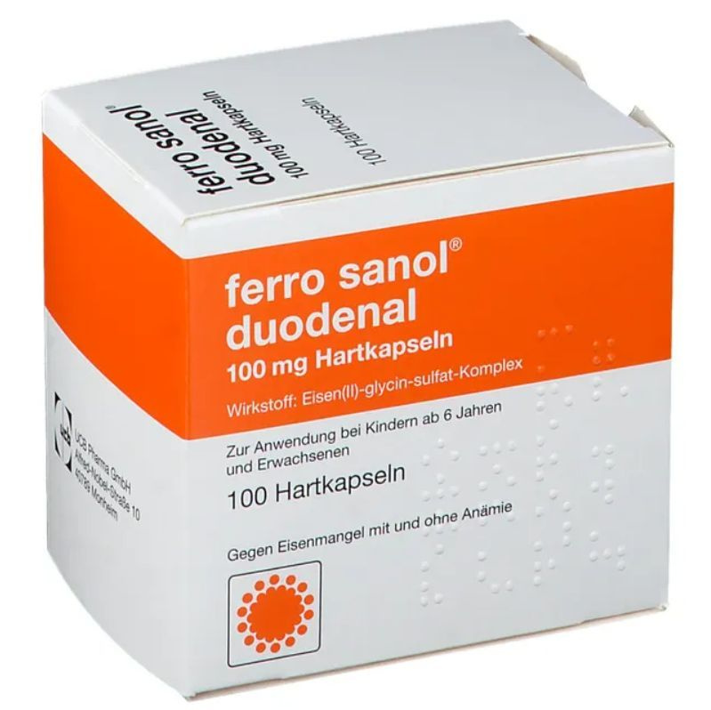 Ferro Sanol duodenal Ферро санол препарат железа 100 мг, 100 шт ...