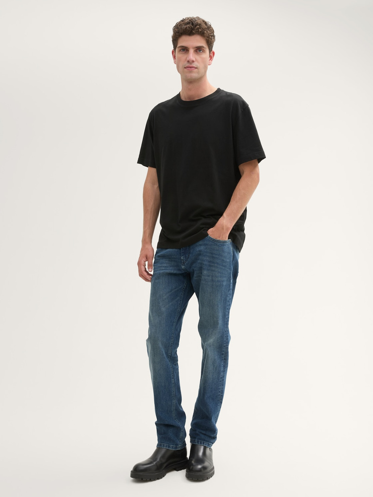 Джинсы Мужской Tom Tailor деним Хлопок, размер 54 прямой Комбинированная Средняя Бангладеш На ...