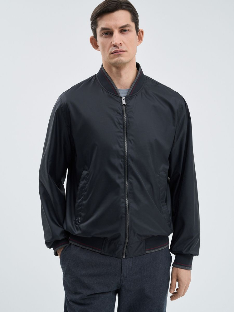 Ветровка Мужской Urban Fashion for Men Карманы темно-синий стойка ...