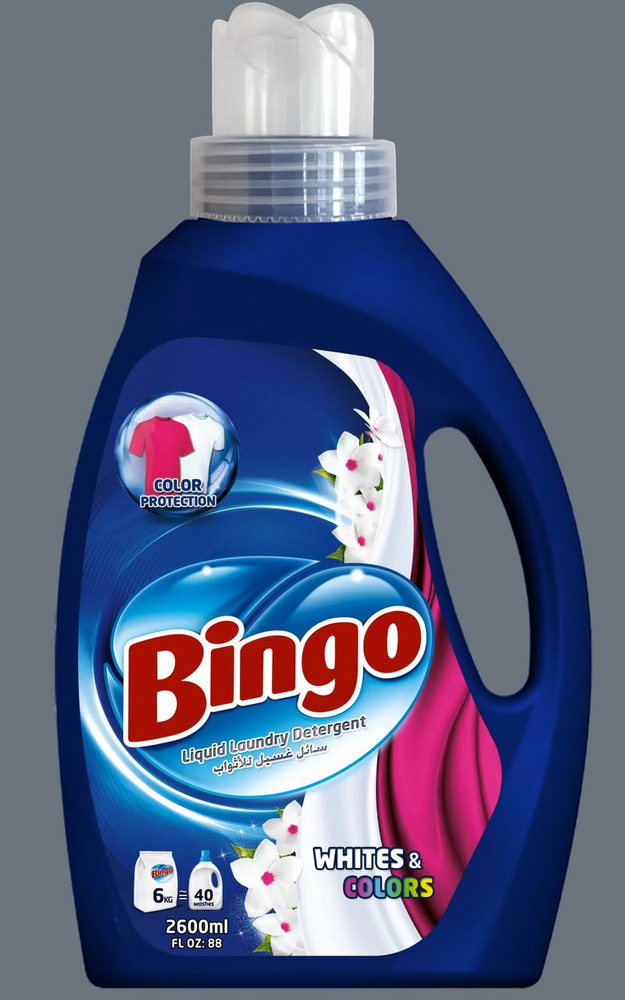 BINGO Жидкое средство для стирки WHITE&COLOR, 2600 мл купить на OZON по ...