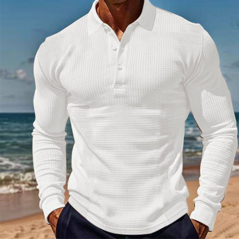 Лонгслив Мужской HXD белый Длинный, размер 48 Политекс Воротник Однотонный, рост 160-200 купить ...