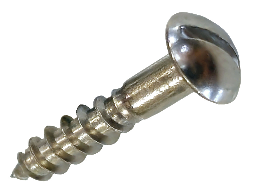 Шуруп по дереву нержавеющий 3х16 A2 DIN 96 (ГОСТ 1144-80) с полукруглой головкой с прямым шлицем ...