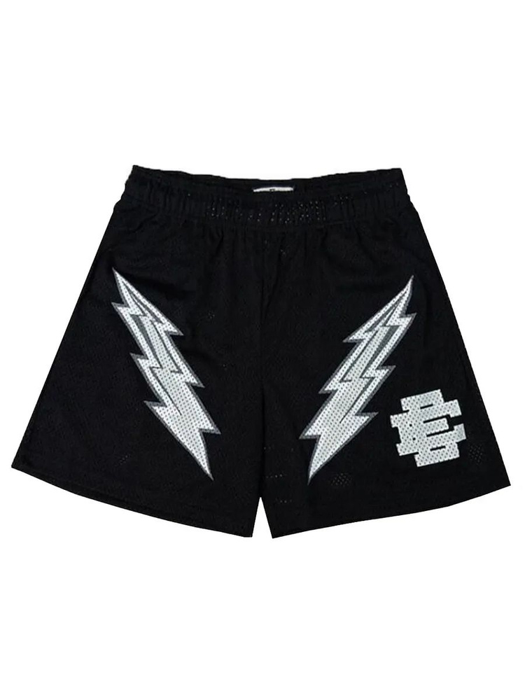 Шорты Мужской, Женский Eric Emanuel Пляжный бело-серый, размер 42 Полиэфирный шелк Завязки ...