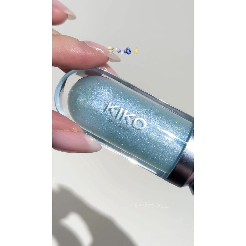 KIKO MILANO Светящаяся жидкая помада с 3D-эффектом мерцающий блеск,не липнет 6.5 мл(51#Лед и ...