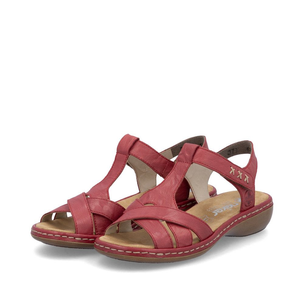 Сандалии Женский Rieker, размер 38 Натуральная кожа Мягкая стелька G Лето Швейцария Липучки ...