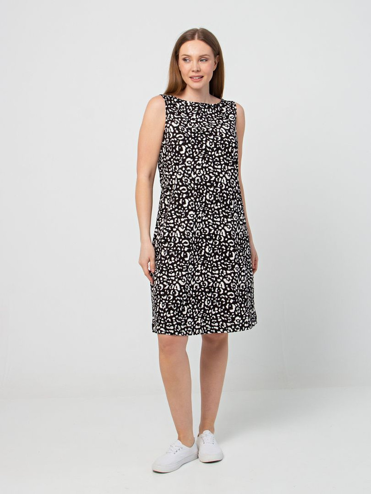 Сарафан Женский Alez черный Повседневный Без рукавов Хлопок, размер 50 ...