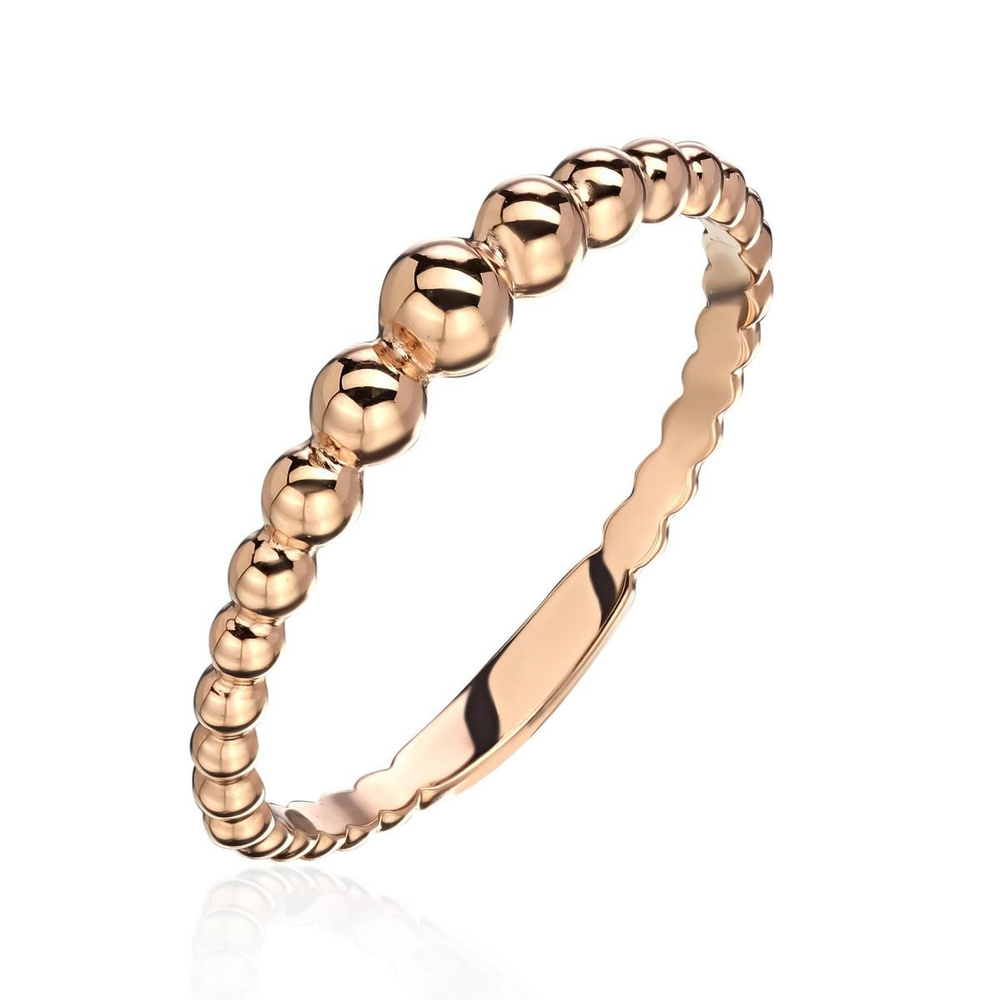 ЭСТЕТ Кольцо из красного золота 375 пробы без вставок 01К0114823S. Размер 17.5 купить на OZON по ...