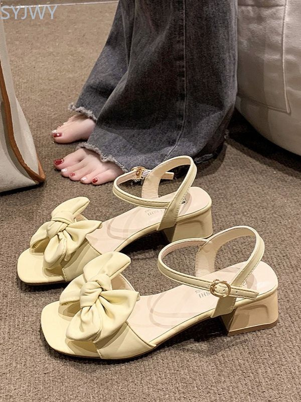 Босоножки Женский SYJWY Толстый каблук EVA, размер 38 Открытый нос На любой сезон Пряжка Пряжки ...