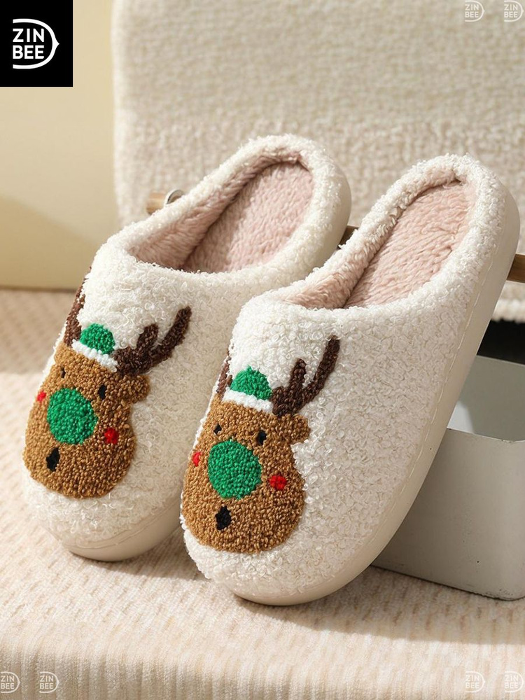 Тапочки Женский, Мужской ZinBee, размер 35, 36 коричневый, зеленый Маломерит Китай Зима купить c ...