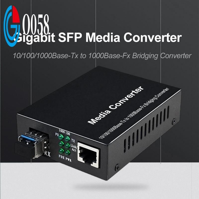 (K T N M) SFP Fiber To RJ45 Media Converter Transceiver 10/100/1000M Ethernet Transceiver ...