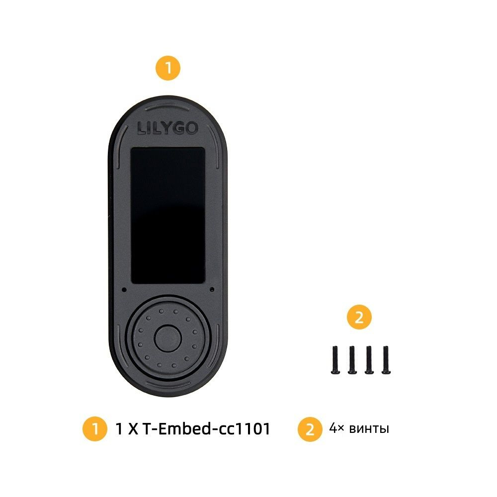 LILYGO T-Embed-CC1101 черный корпус ESP32-S3 1,9 дюйма купить на OZON ...