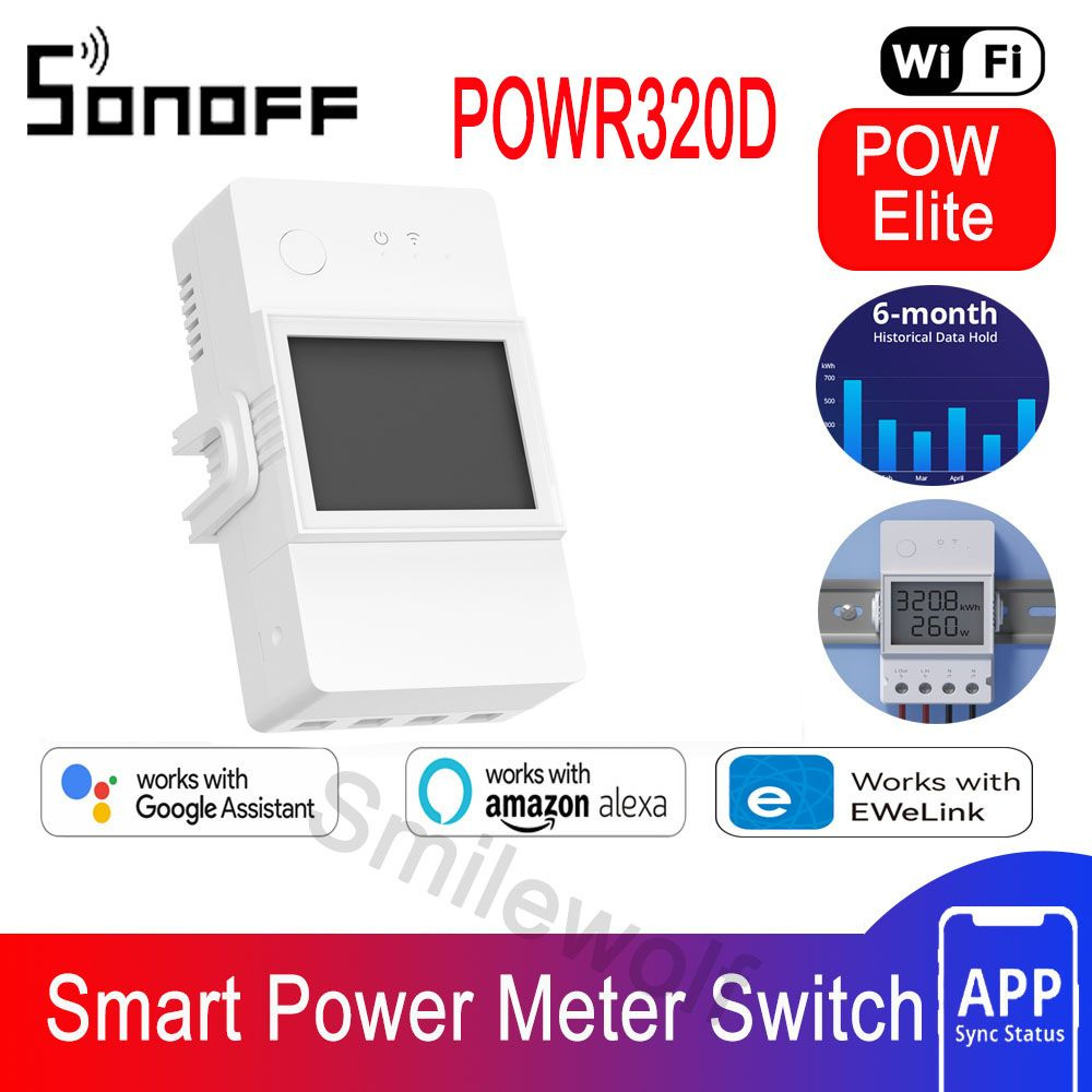 Wi-fi реле / регистратор / датчик напряжения Sonoff POW Elite 20A ...