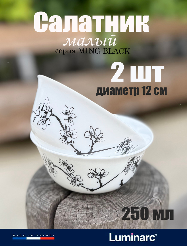 Luminarc салатник MING BLACK 120мм 2шт купить на OZON по низкой цене ...