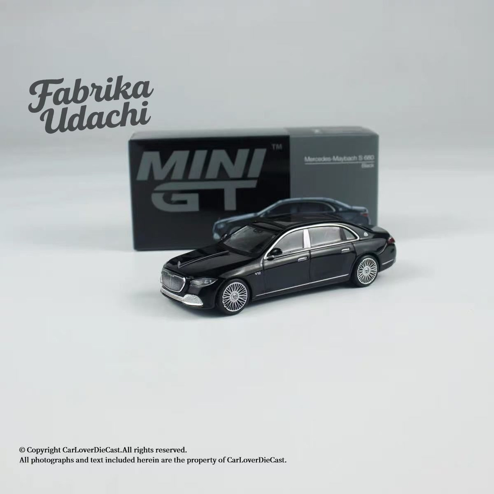 Машинка MINI GT #977 MODEL 1:64 Mercedes-benz Maybach S680 black ...