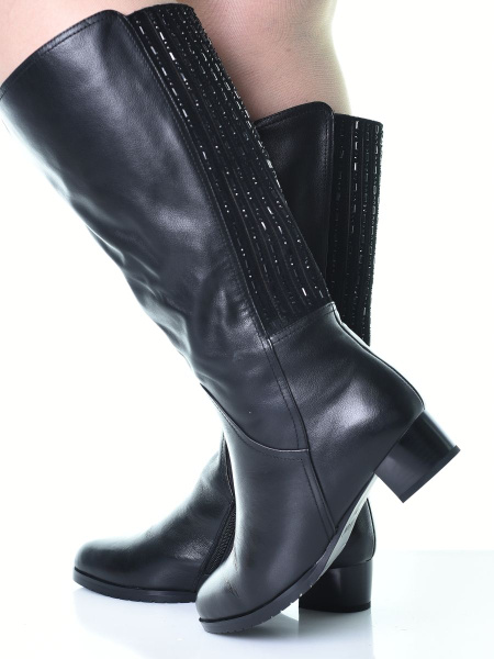 Сапоги Женский Ascalini, размер 39 черный Зима 12 Стандартный низкий (до 4 см) Россия купить c ...