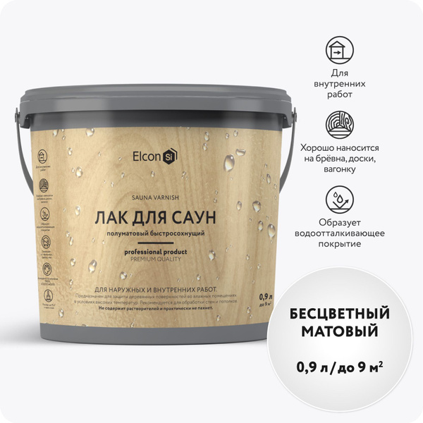 Лак акриловый для бань и саун Elcon 0,9 л купить на OZON по низкой цене (1586578774)