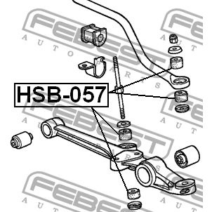 Втулка тяги стабилизатора переднего / kia k2500/k2700/k3000 97> FEBEST ...