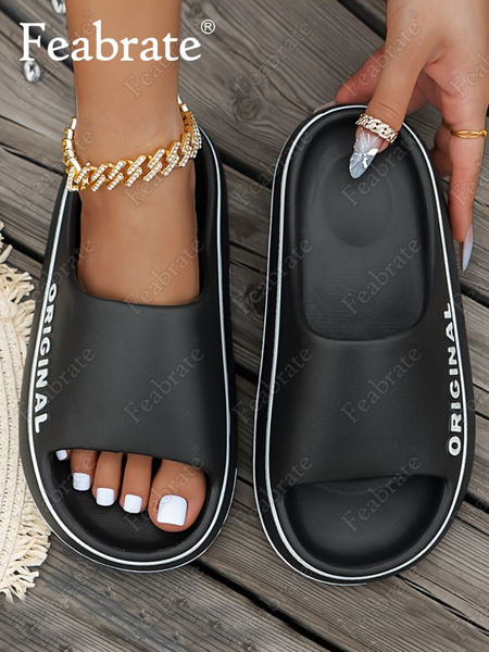 Шлепанцы Женский Feabrate, размер 41 EVA Водоотталкивающая пропитка, Круглый нос R (средняя) Без ...