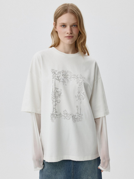 Лонгслив Женский SELA ванильный, размер 48 Повседневный купить c доставкой на OZON по низкой ...