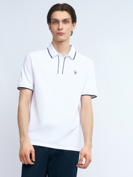 Поло Мужской Zolla белый, размер 52 Хлопок Китай, рост 182-188 купить c доставкой на OZON по ...