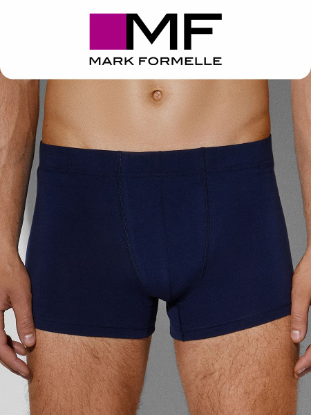 Трусы Мужской Mark Formelle Хлопок, Эластан синий, размер 54 Беларусь Повседневный, рост 176-188 ...