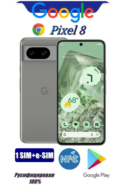 Смартфон Google Pixel 8 256 ГБ 8 ГБ Серый 6.2 OLED/AMOLED Google Pixel 8 купить c доставкой на ...