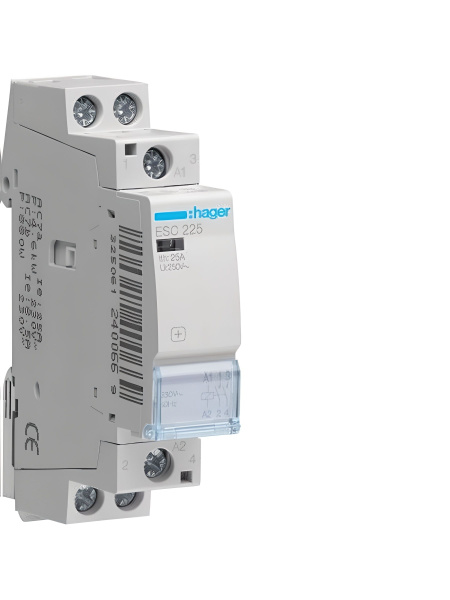 Контактор модульный Hager ESC225 25A 2НО 230В купить на OZON по низкой ...