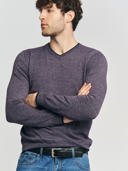 Джемпер Мужской Zolla сливовый Полиэстер, Полиамид, размер 48 Длинный Китай купить c доставкой ...