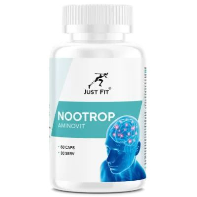 Just Fit Nootrop Aminovit Нейротроп 60 капсул для умственной деятельности купить на OZON по ...