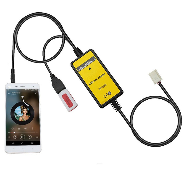 Автомобильный AUX + USB Кабель-Адаптер С Разъемом Интерфейса Для Toyota ...