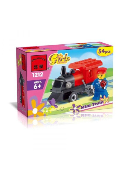 Конструктор Enlighten Brick Girl series 1212 Mini Train Мини поезд 54 ...