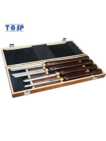 TASP Набор из 4 резцов для токарного станка по дереву из быстрорежущей ...