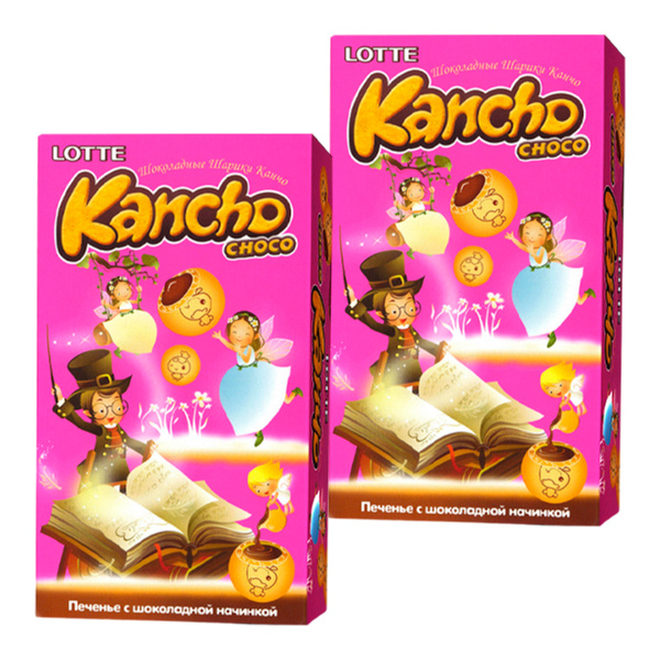 Печенье Kancho Choco с шоколадной начинкой Lotte, 42 г х 2 шт купить на ...