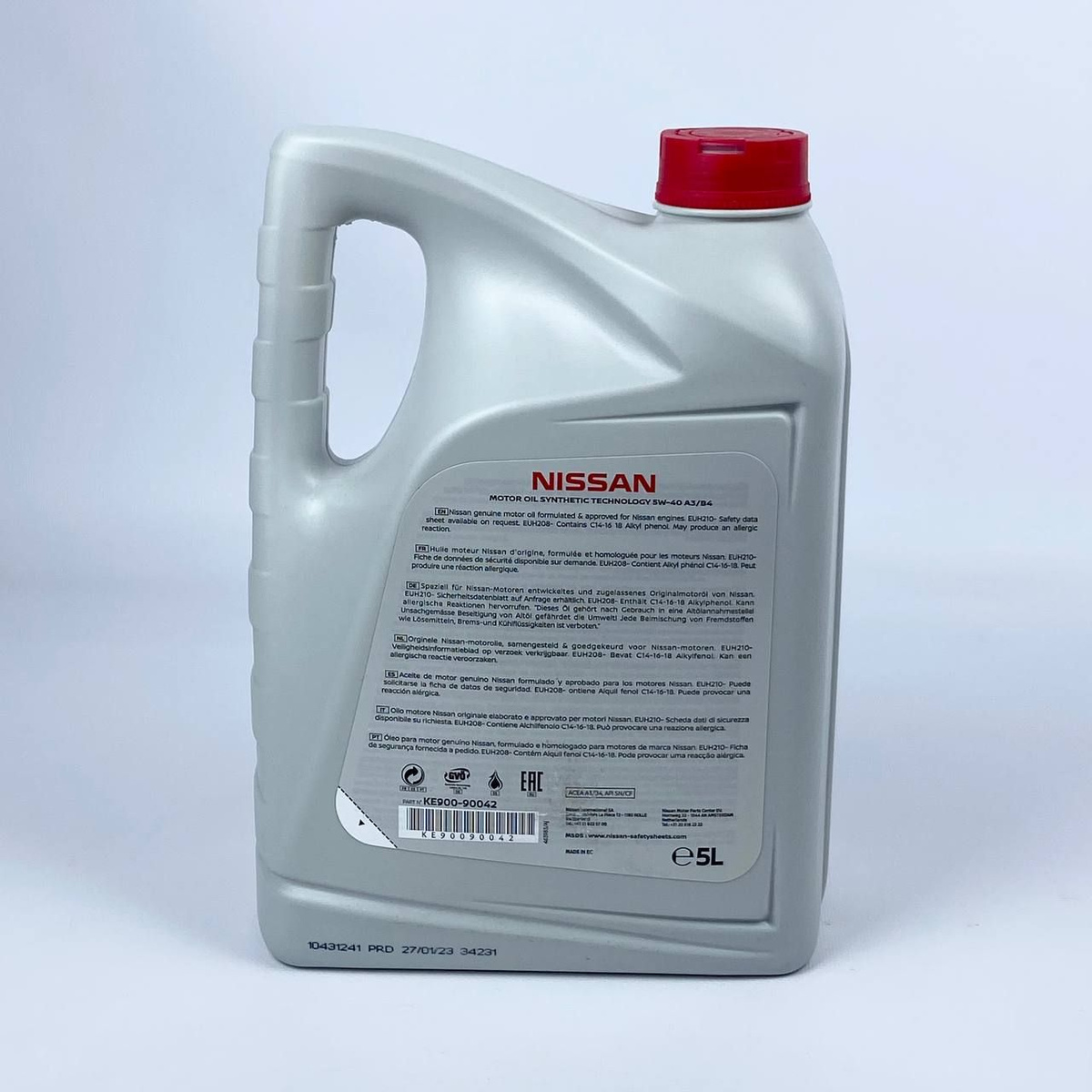 Масло моторное NORD OIL nissan 5W-40 Синтетическое 5.17 л KE90090042 ...
