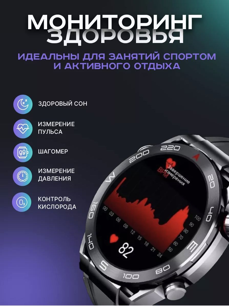 Cмарт часы мужские X5 Pro Max черные 46 мм Умные часы Smart Watch ...