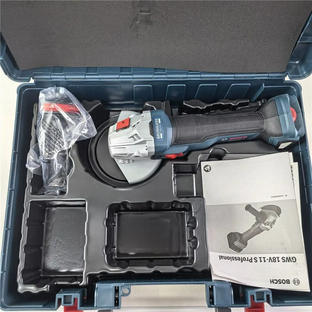 BOSCH Болгарка аккумуляторная, GWS 18V-11S,18.0 В, 125MM, 9 000 об/мин ...