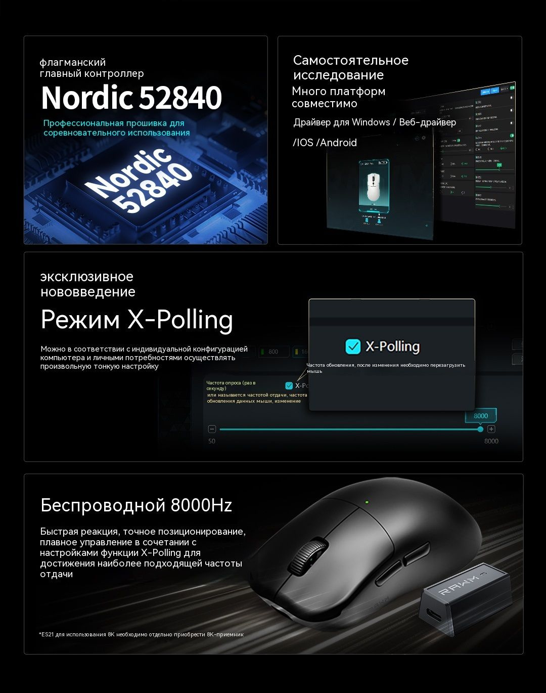 Игровая мышь беспроводная RAWM беспроводная 452331829-5839 , зеленый,452331829-5839 купить c ...