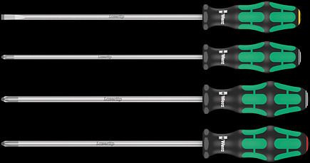 Wera 335/350/355/4 Набор отверток Kraftform Plus с лезвием Lasertip ...