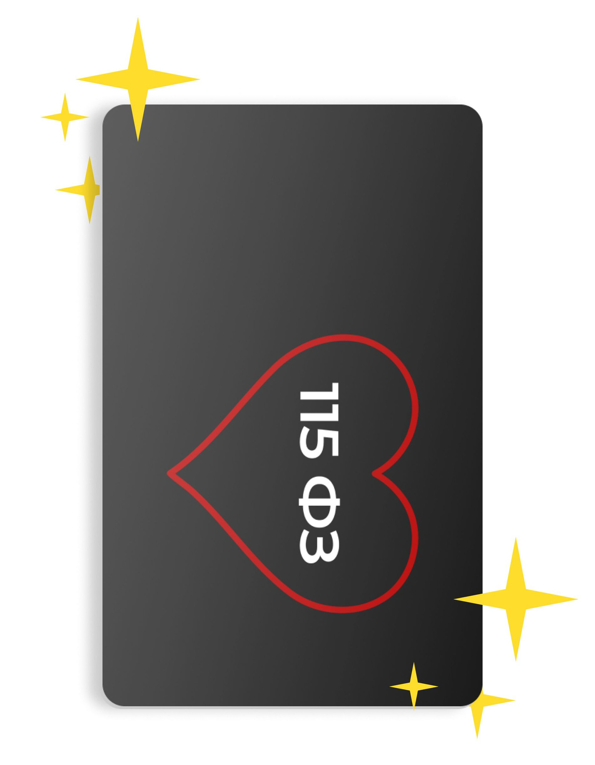 Наклейка на карту банковскую - 115 ФЗ лицевая без выреза под чип ...