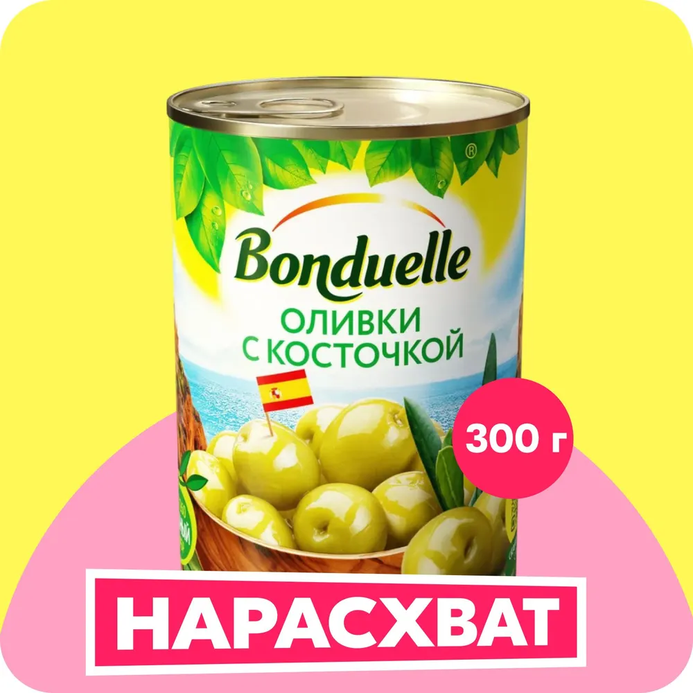 Оливки Bonduelle с косточкой, 300 г купить на OZON по низкой цене (1752954848)