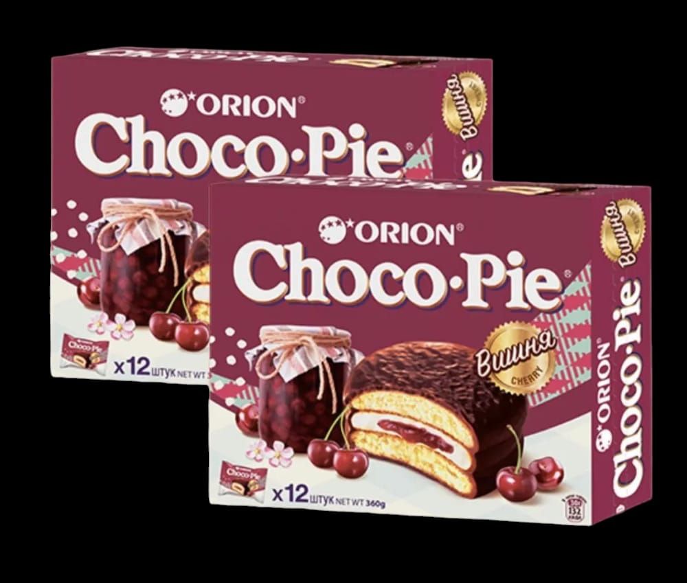 Orion Пирожное Choco Pie Вишня, 360 г х 2 шт купить на OZON по низкой ...