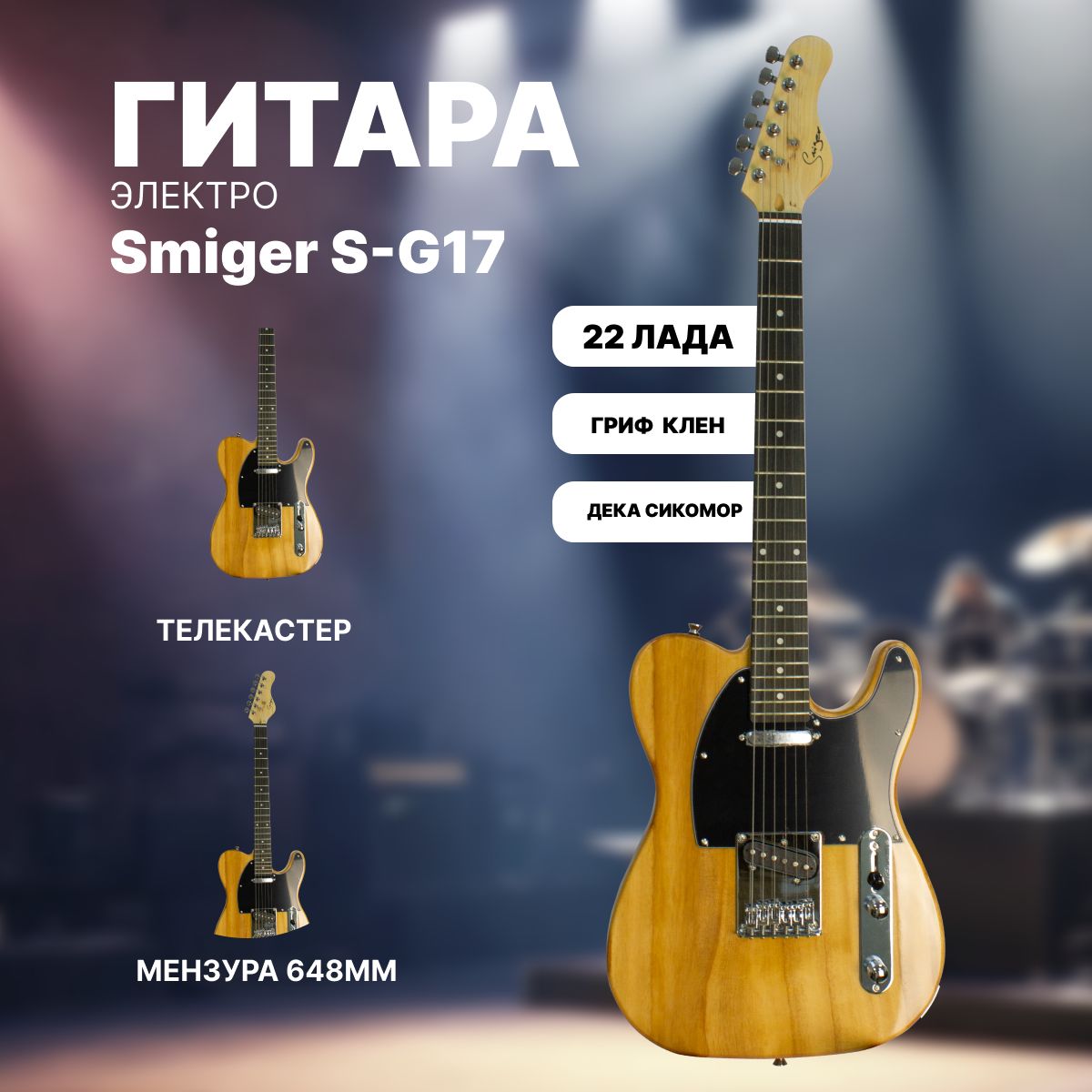 Электрогитара Телекастер Telecaster Luxars S-G17 купить на OZON по ...