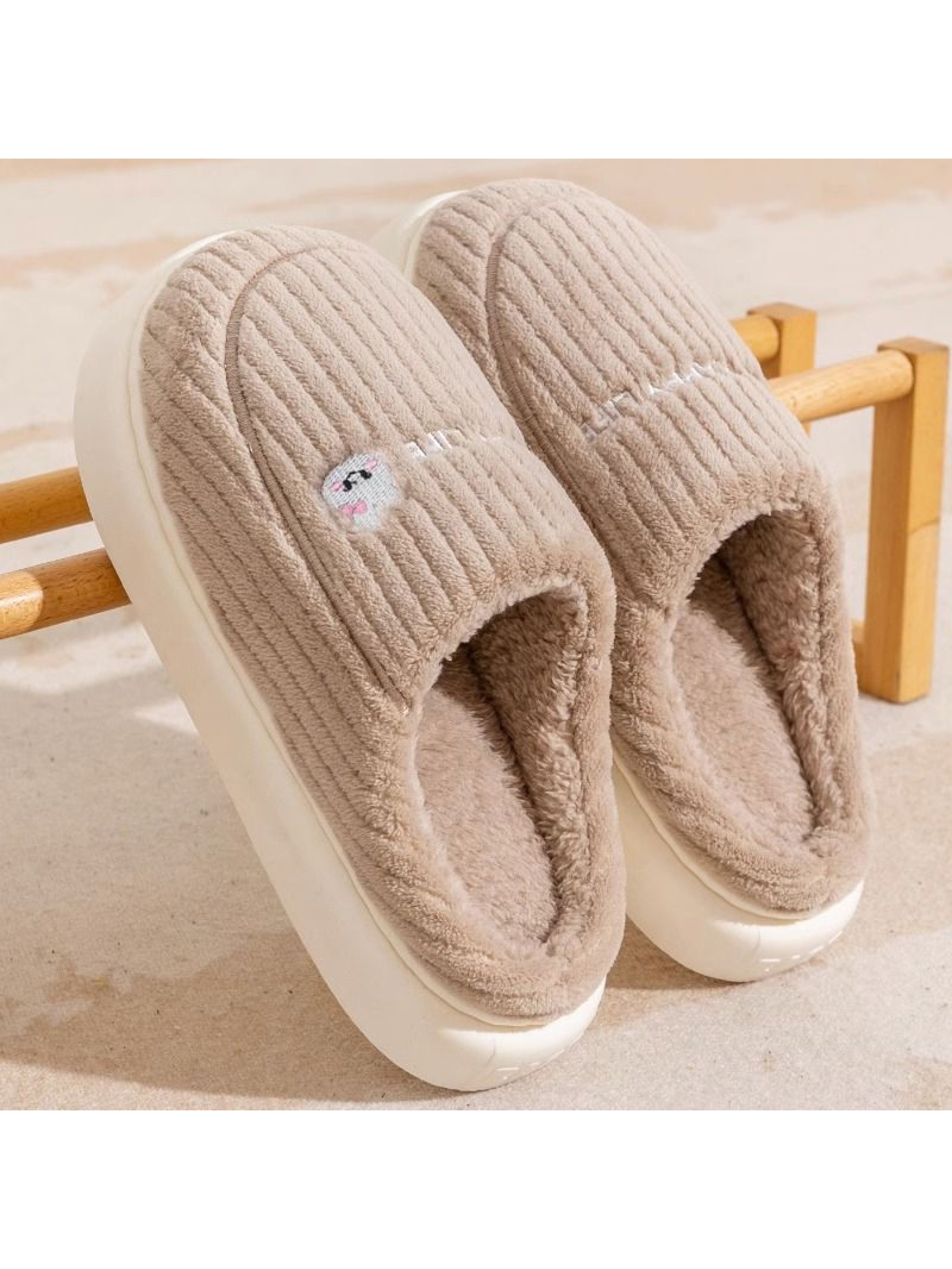 Тапочки Девочки, Женский, размер 35, 36 хаки Перья Маломерит Китай На ...