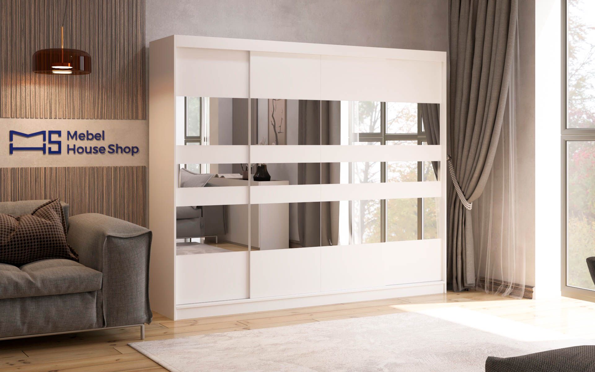 Шкаф-купе Mebel House Shop shsunny4-2, 240x50x240 см купить c доставкой ...