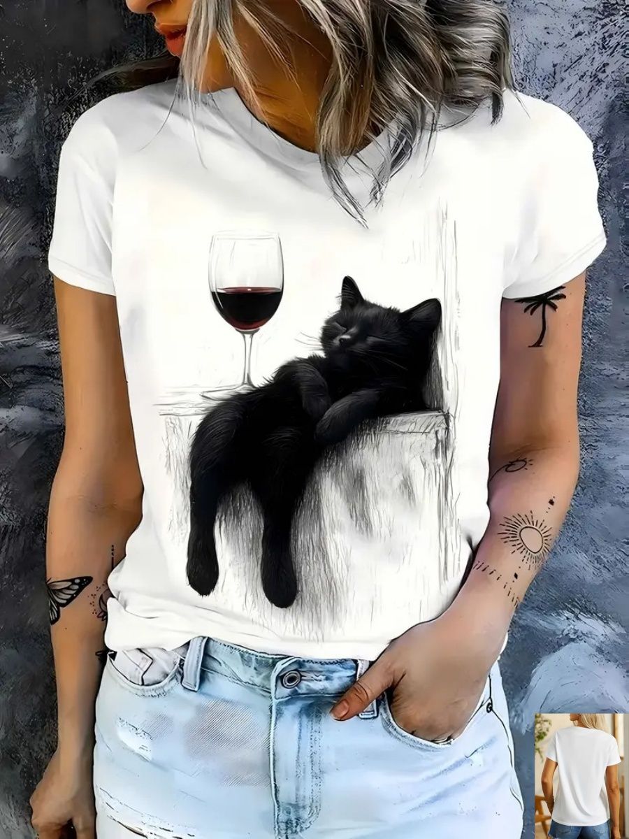 Футболка Женский дымка Короткий, размер 50 Полиэфирное волокно ...