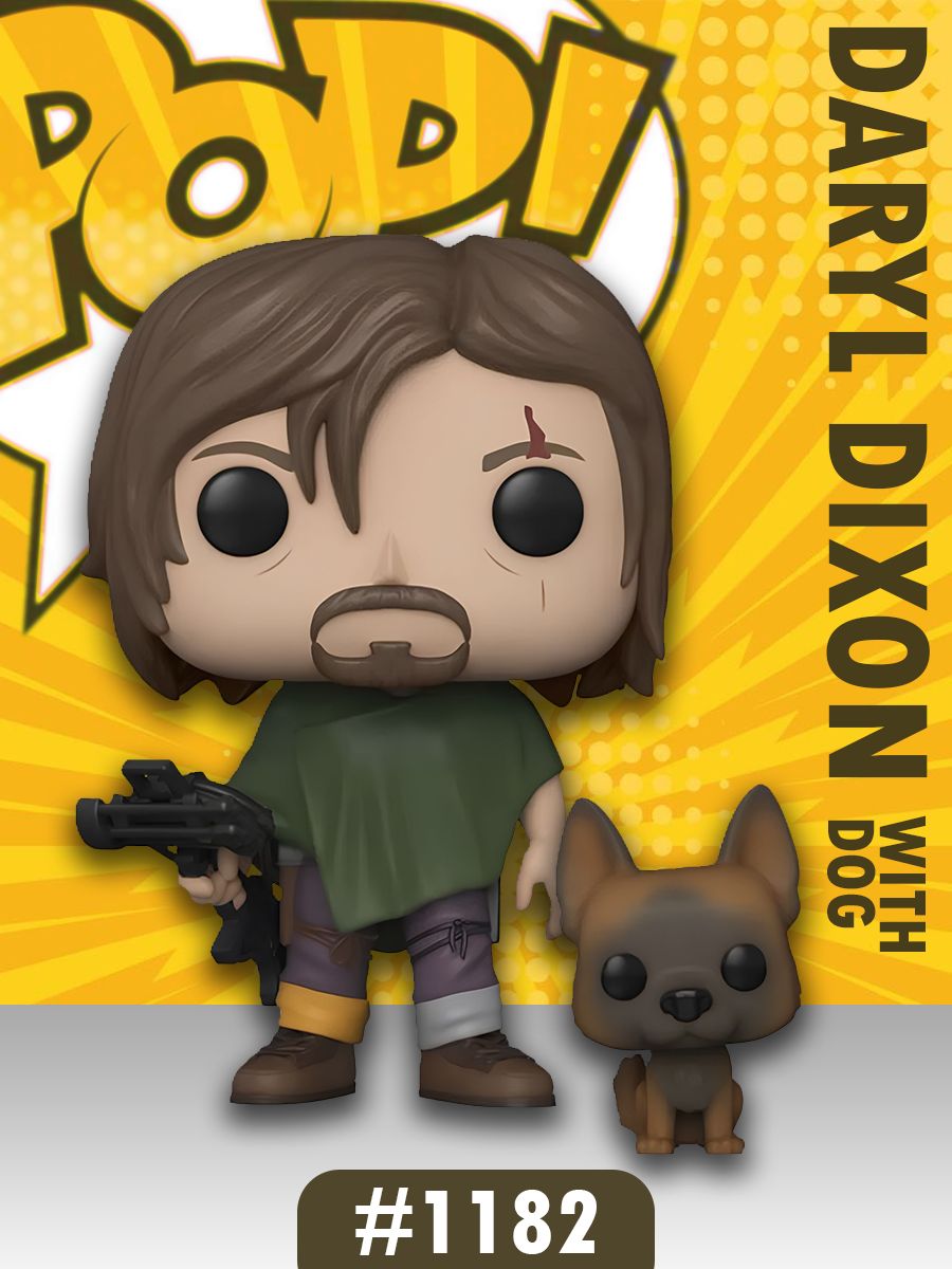 Фигурка POP The Walking Dead Daryl Dixon with Dog (Ходячие мертвецы ...