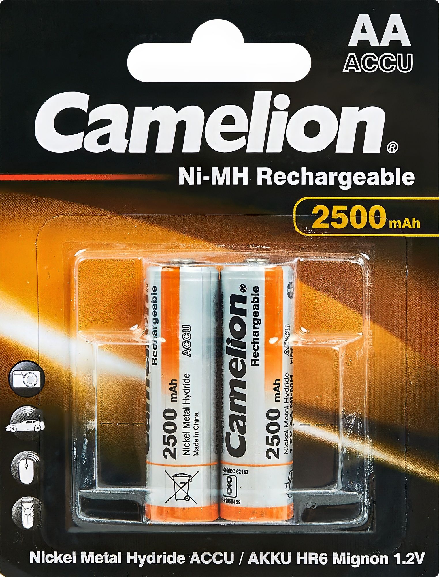 Аккумулятор Camelion Always Ready NH-AA2500BP2 Ni-Mh HR6 AA 2500 мАч 1 ...