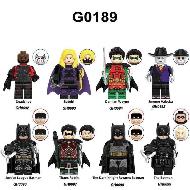 Набор минифигурки DC Superhero/Justice League, Wayne,Deadshot,Batgirl ...